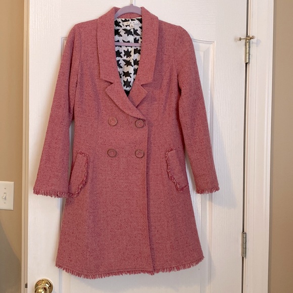 CAbi | Jackets & Coats | Cabi Pink Tweed Coat | Poshmark